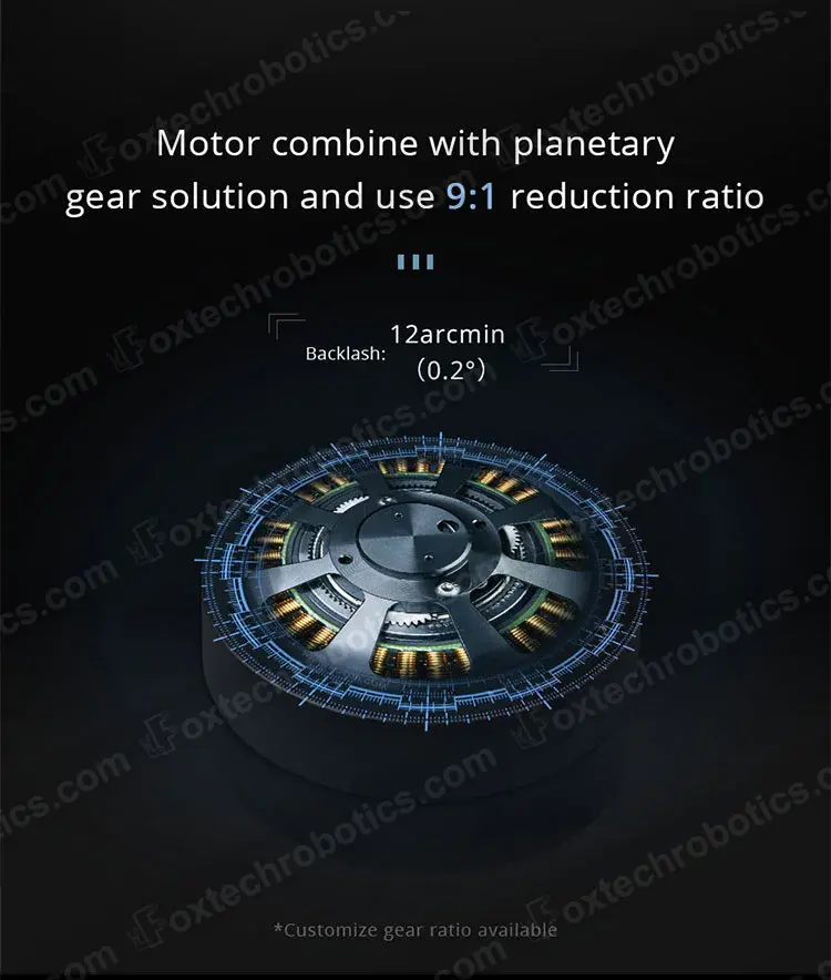 Exoskeleton Joint Motor With Shaft Robotic Arm Application Big Torque ...